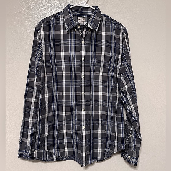 J. Crew Factory | Shirts | J Crew Factory Mens Button Up Navy And Grey ...
